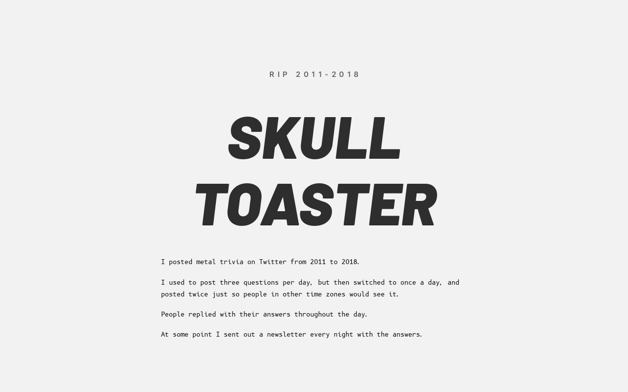 SKULL TOASTER